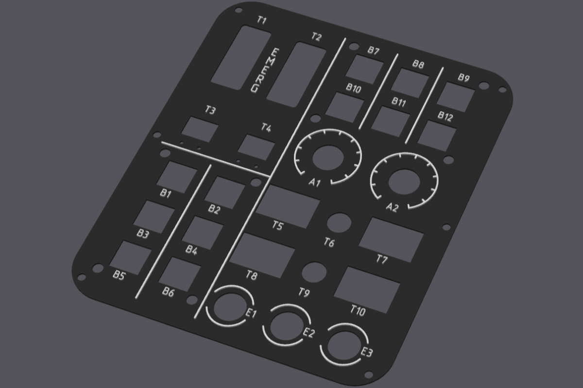 Quick-Swap Faceplates for Virpil Control Panel #1 – BlueShift Designs