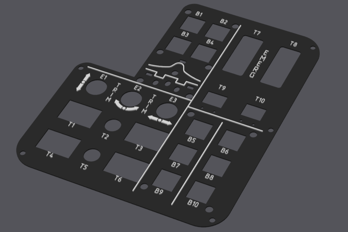 Quick-Swap Faceplates for Virpil Control Panel #2 – BlueShift Designs